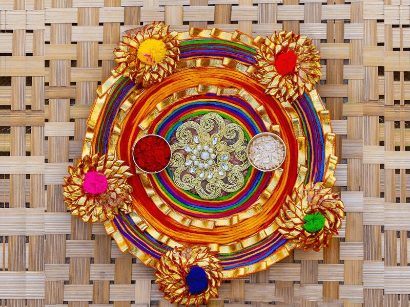 Wedding Pooja Thali Decoration