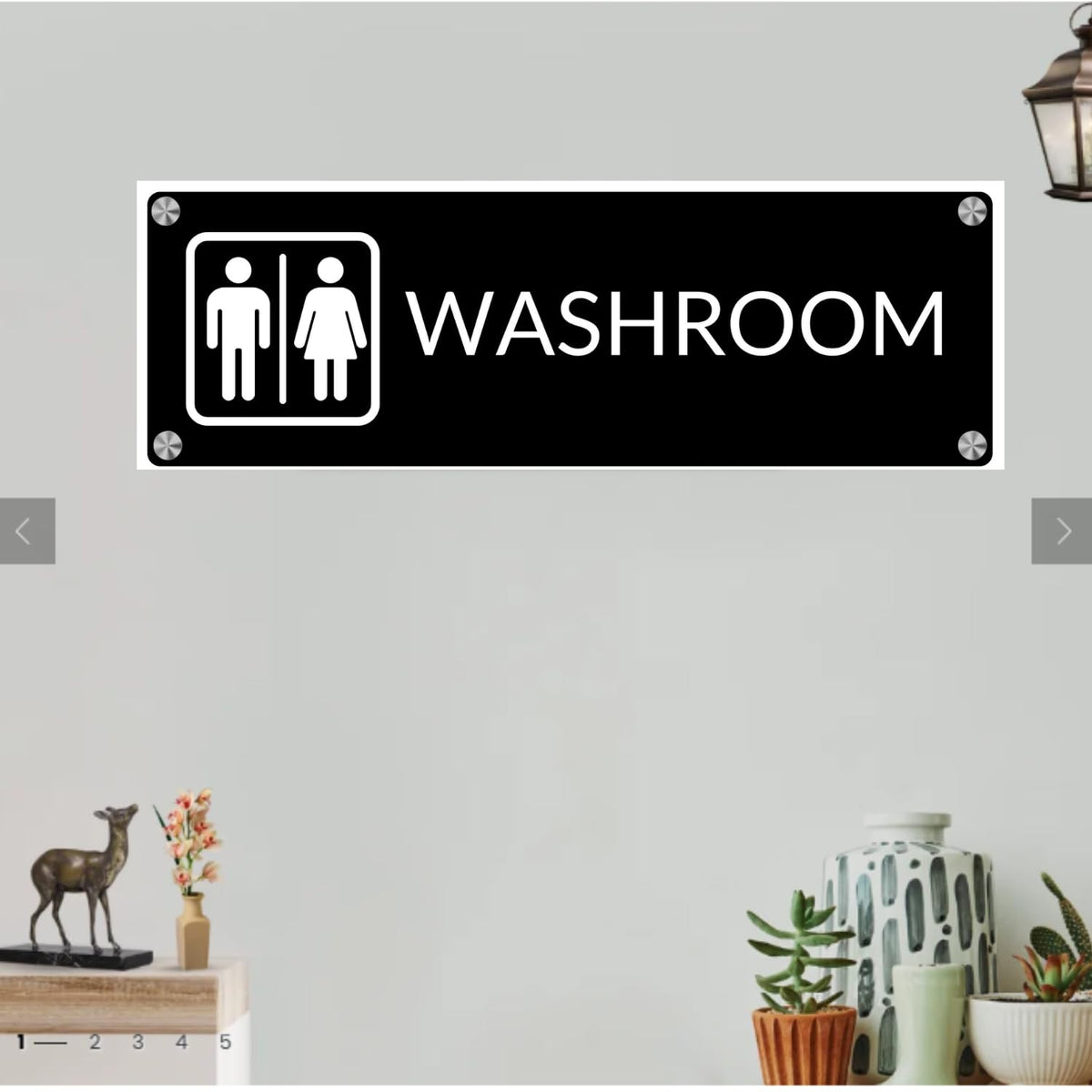 Webelkart Premium Acrylic WASHROOM Toilet Sign Name Plate For, Home, O ...
