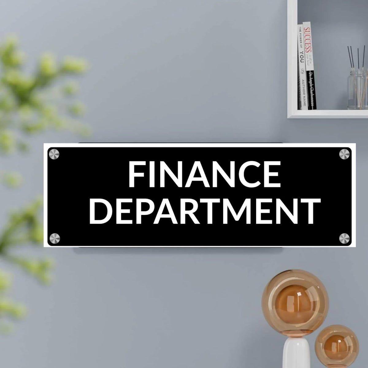 Webelkart Premium Acrylic FINANCE DEPARTMENT Name Plate for Home and o ...