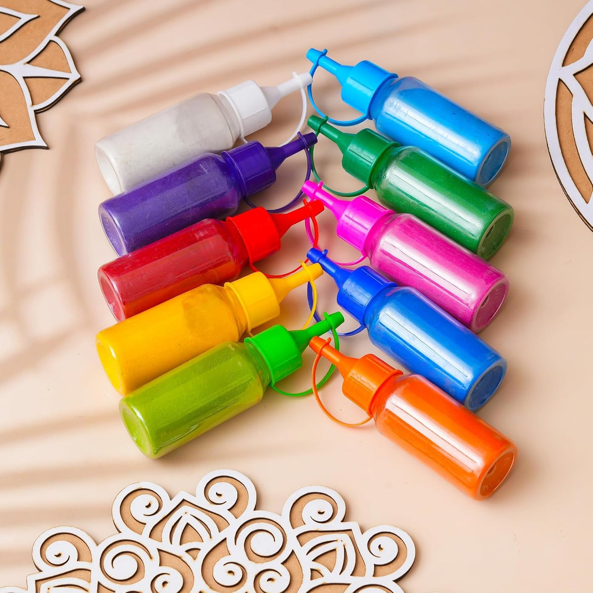 Webelkart 10 Rangoli Colour Powder Tube Kit, Diwali Decoration Items B ...