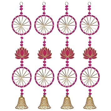 JaipurCrafts Handmade Lotus with Chakri Wall Hanging |Toran Bandhanwar ...