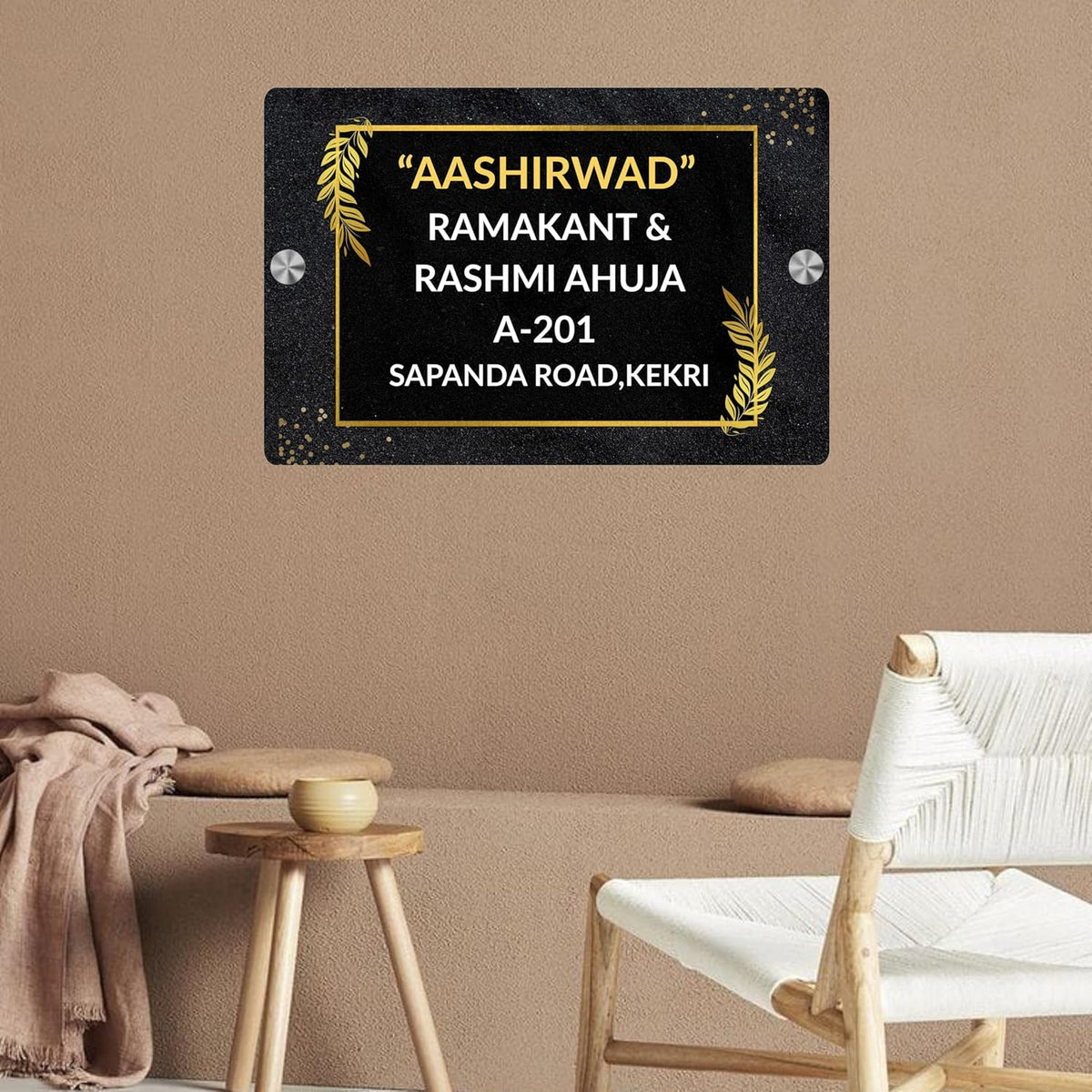 Webelkart Premium Customised Acrylic House Name Plate For Home Entranc ...
