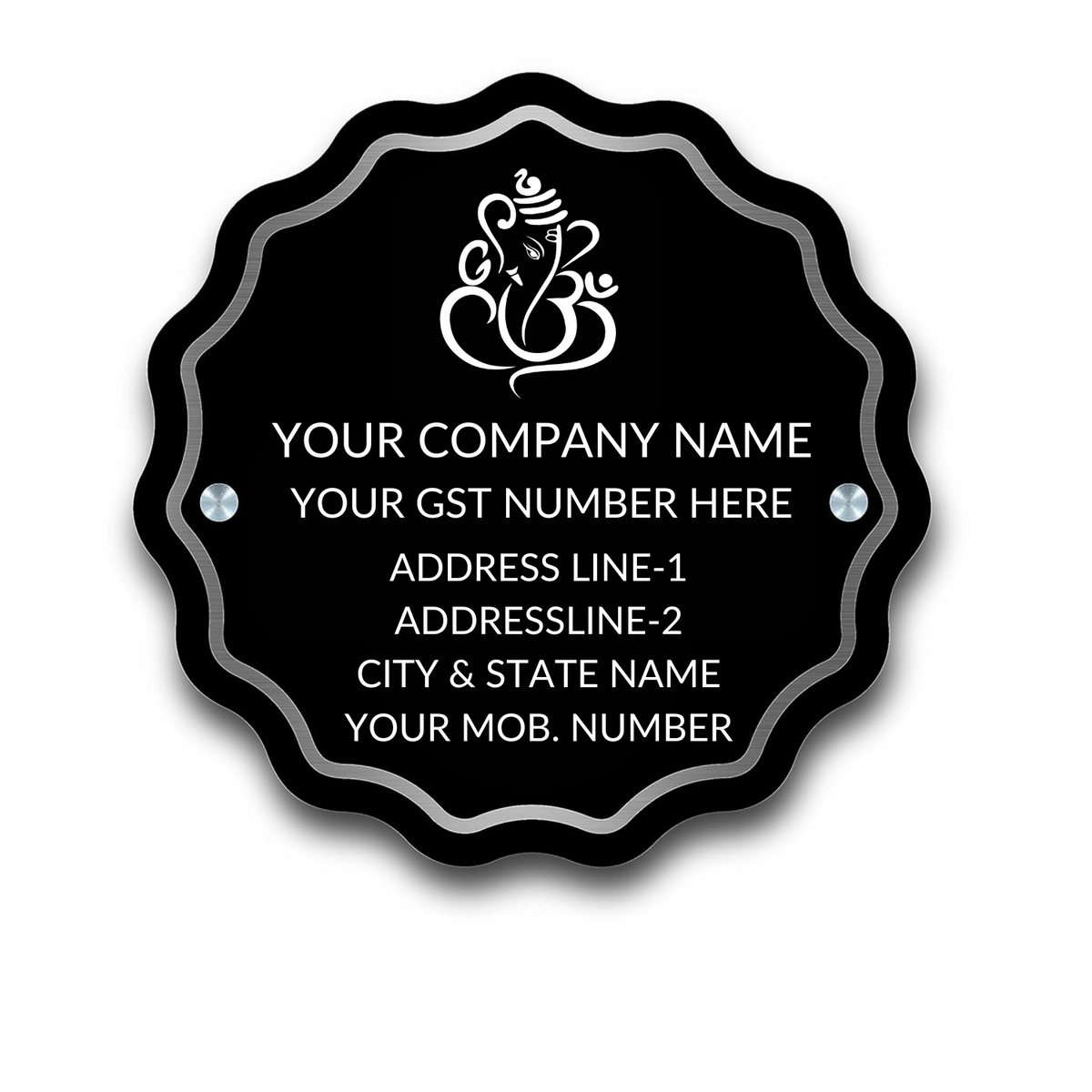 JaipurCrafts Acrylic GST Name Board | Company Name Plate With GST | Pe