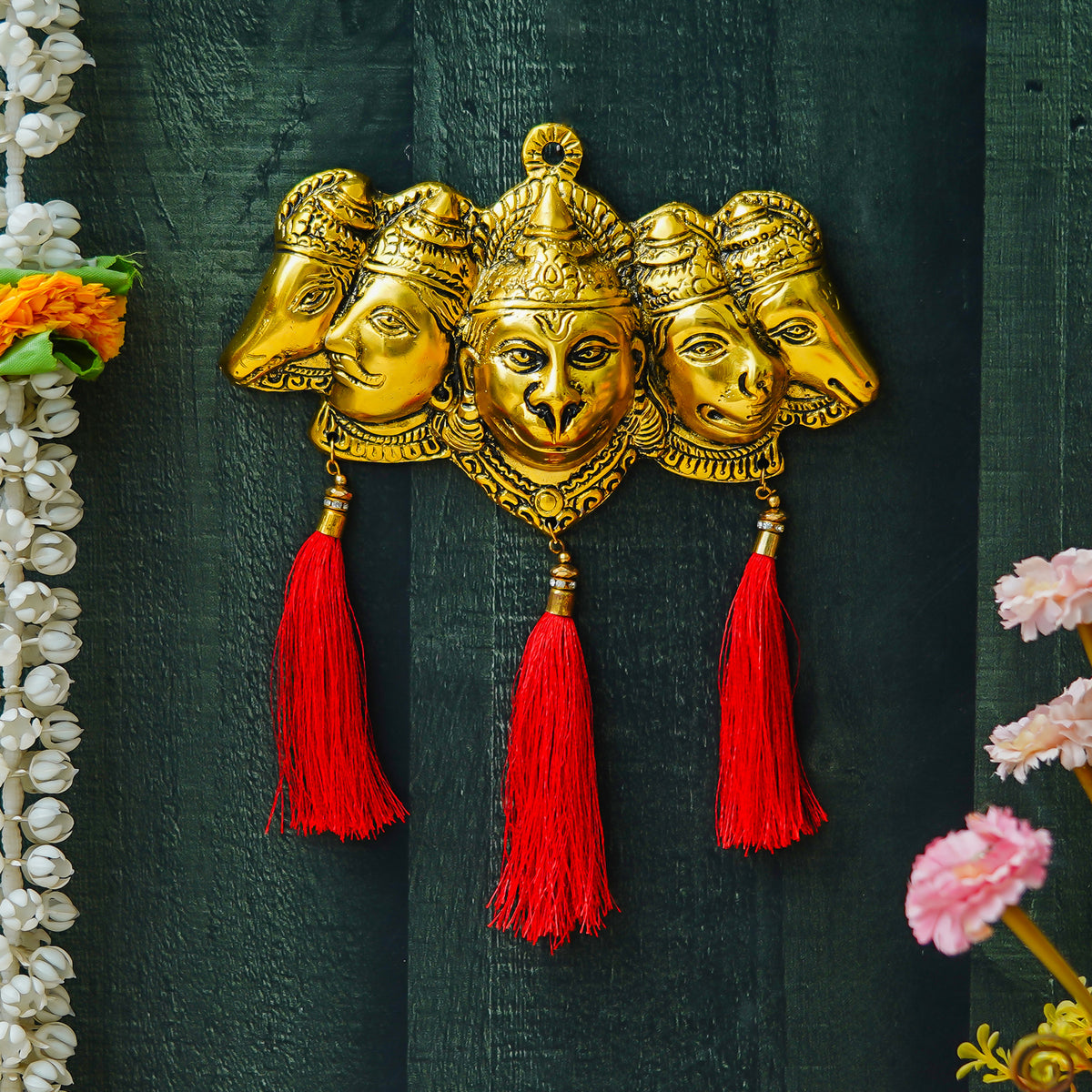 Webelkart Premium Panchmukhi Hanuman Ji Murti for Door Entrance Panchm ...