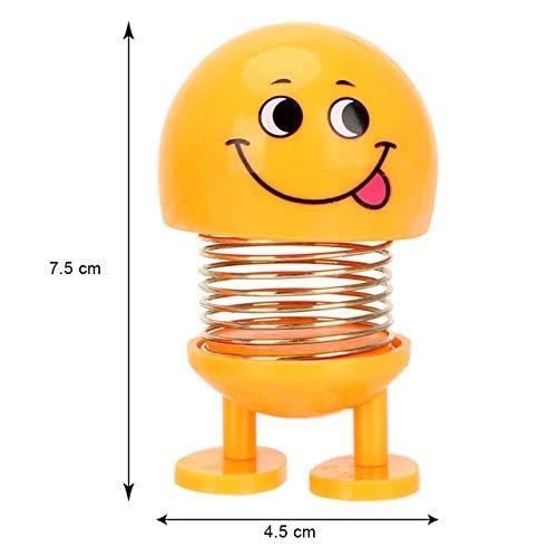 WebelKart® Smiley Spring Doll, Cute Emoji Bobble Head Dolls Car ...