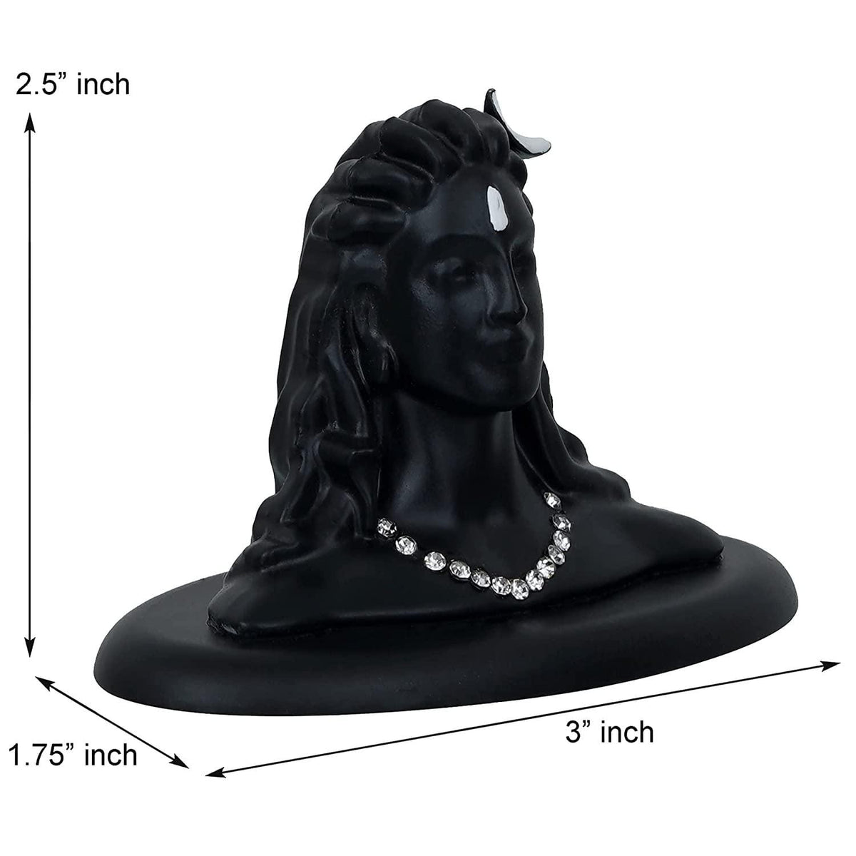 Webelkart Premium Metal Adiyogi Shiva Statue for Home and Car Dashboar