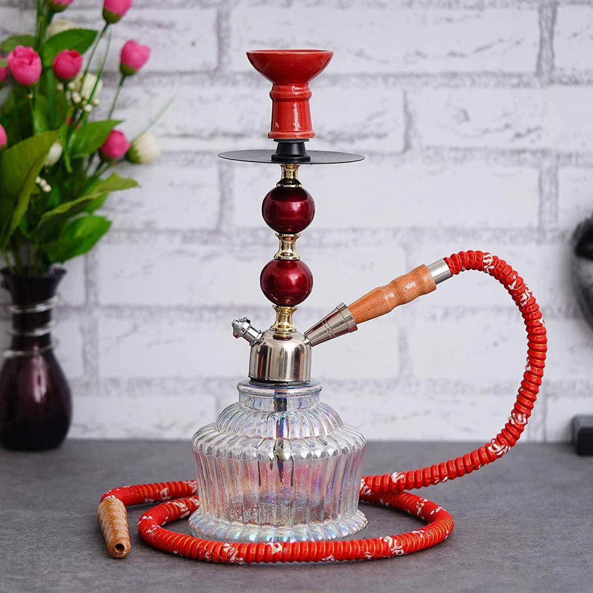 JaipurCrafts Premium Designer Crystal Red Football Style Glass, Iron ...